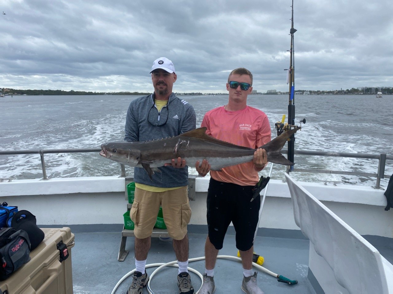 Cobia on Captain Frank's Watch - Bar Jack Fishing - Drift Fishing Boat